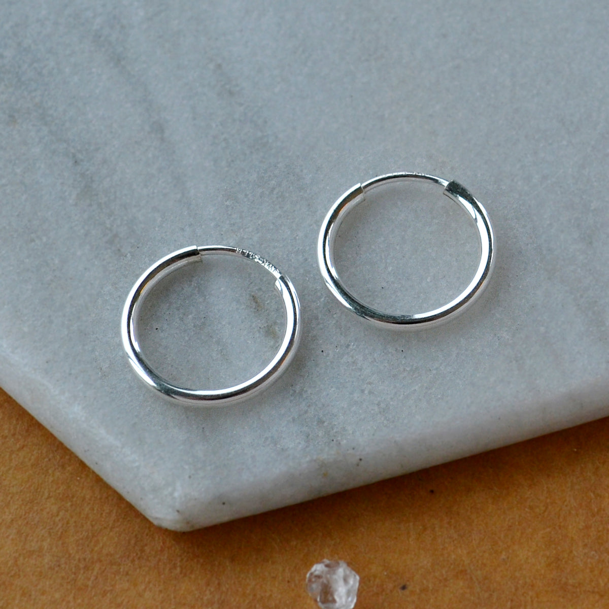 Simplicity Hoop Earrings handmade round flat matte classic 1 inch hoops ...