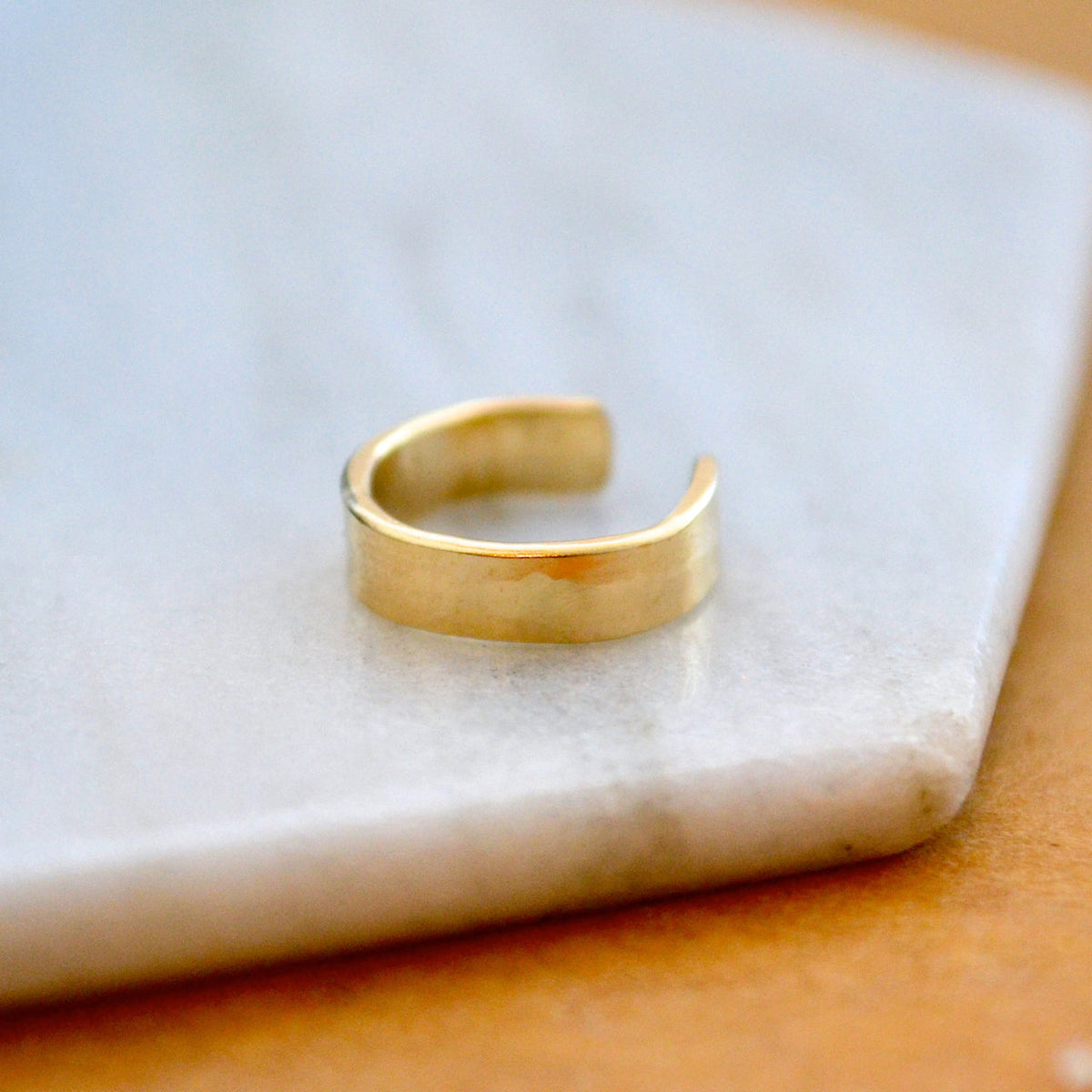 Sunrise Ear Cuff - handmade hammered wide stackable cuff earring ...
