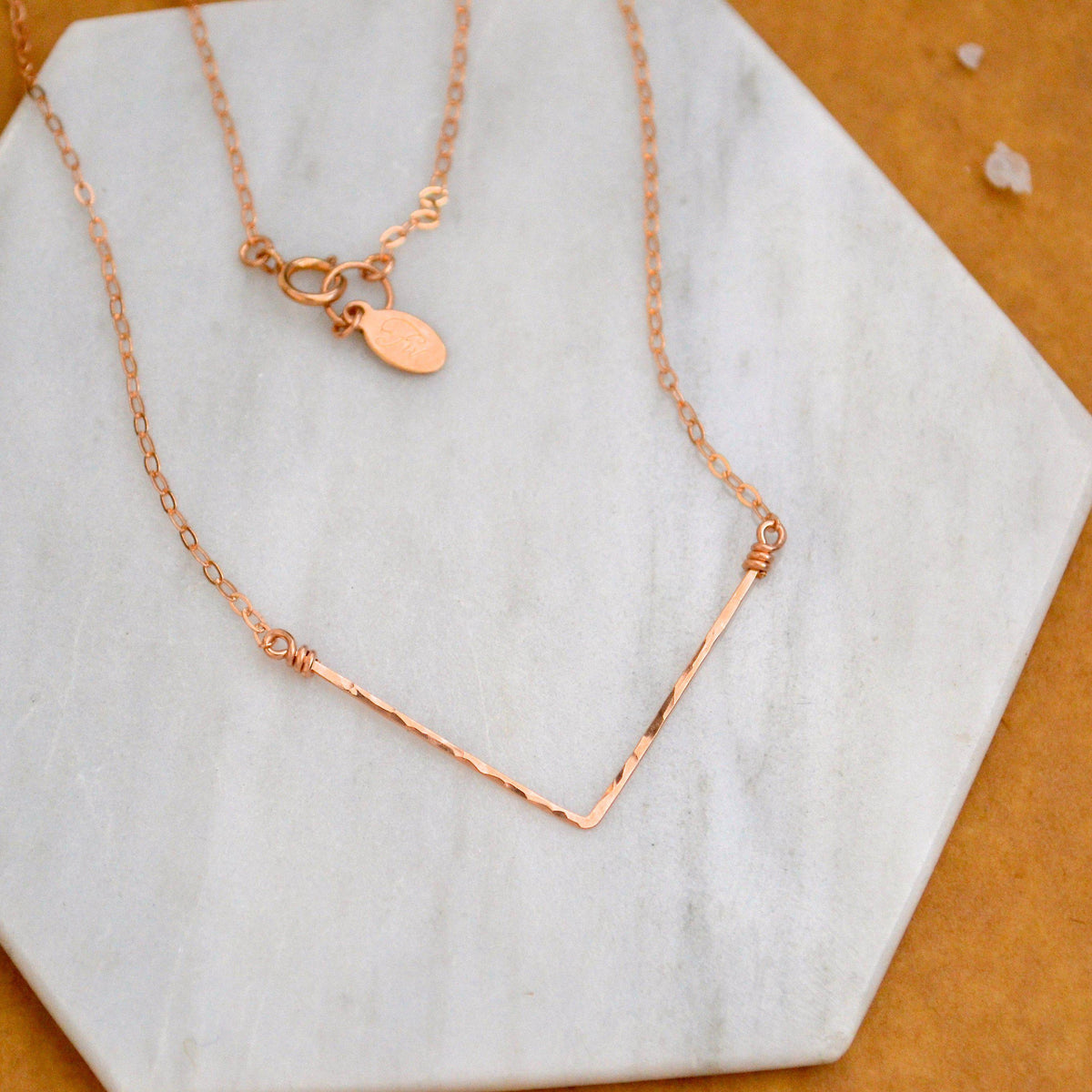 Chevron Necklace - handmade chevron pendant necklace in solid and mixe ...