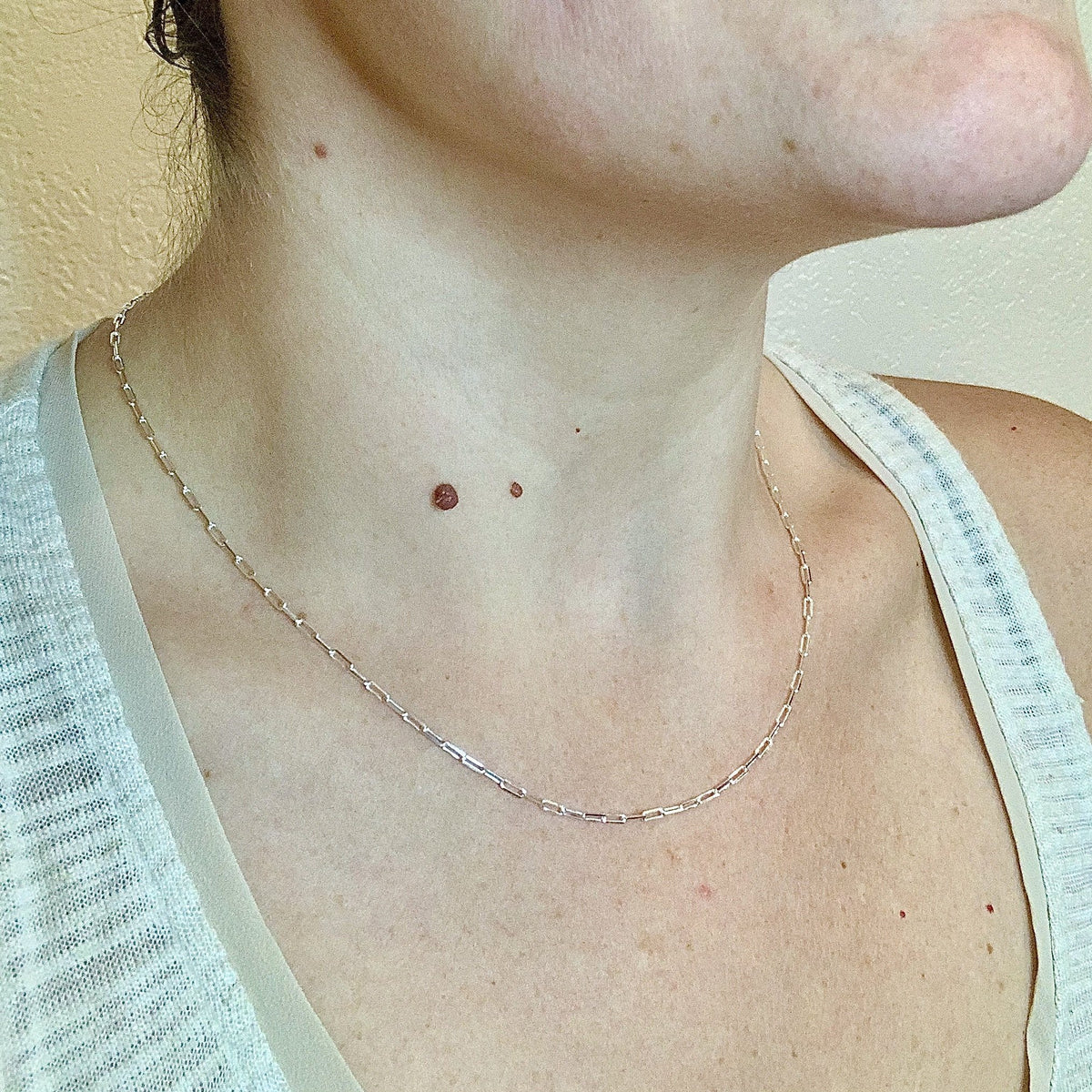 Surf Custom Chain Necklace - sleek paperclip layering chain necklace ...