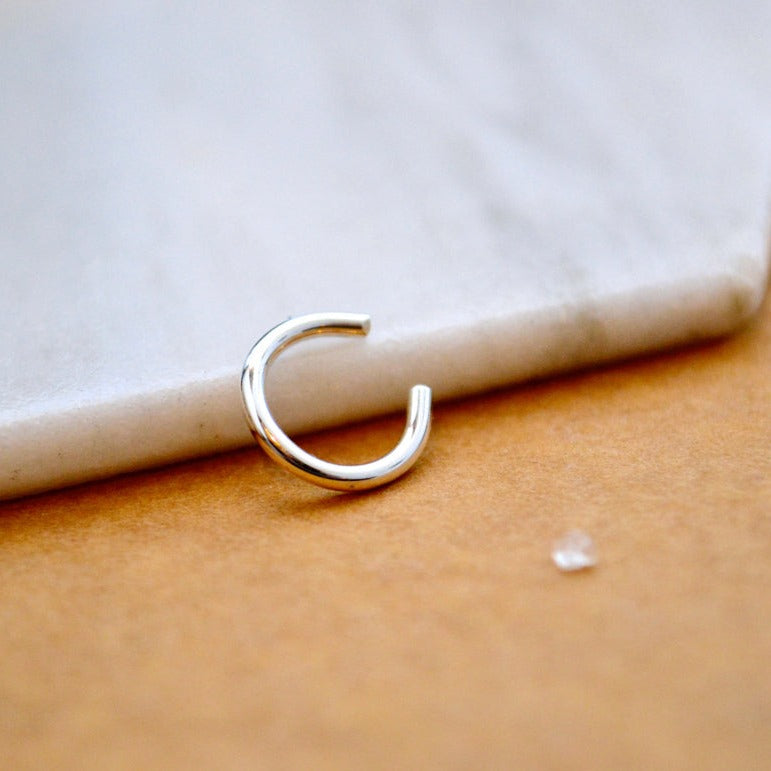 Eternity Nose Cuff - handmade smooth round septum cuff fake nose ring ...